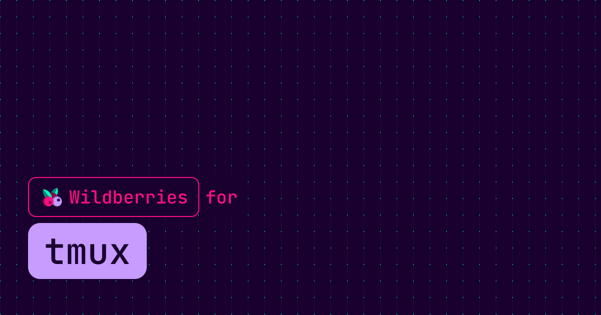 Wildberries theme for tmux